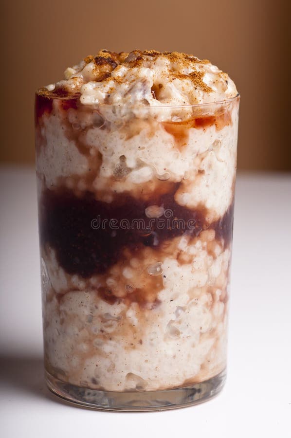 Tapioca and fruits pudding stock image. Image of milk - 30613069