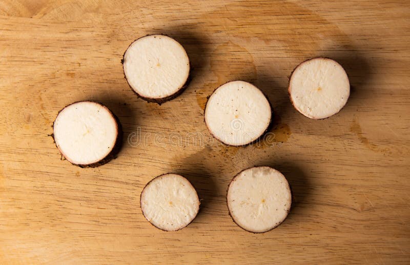 Tapioca Root on a Cutting Board Stock Image - Image of cassava, crop ...