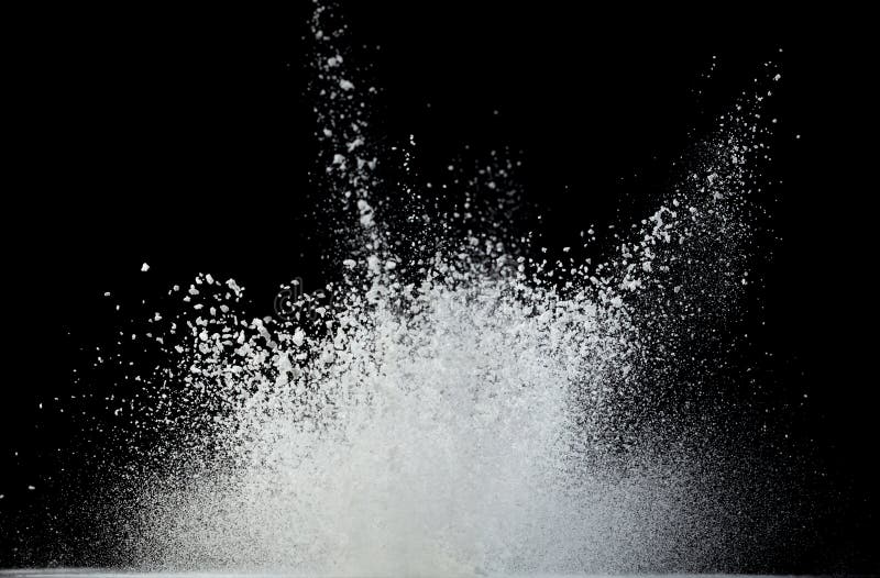 Tapioca Starch Flour Fly Explosion, White Powder Tapioca Starch Fall ...