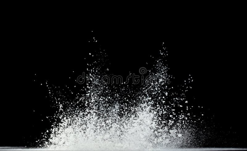 Tapioca Starch Flour Fly Explosion, White Powder Tapioca Starch Fall ...