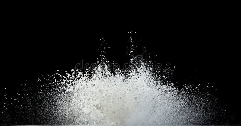 Tapioca Starch Flour Fly Explosion, White Powder Tapioca Starch Fall ...