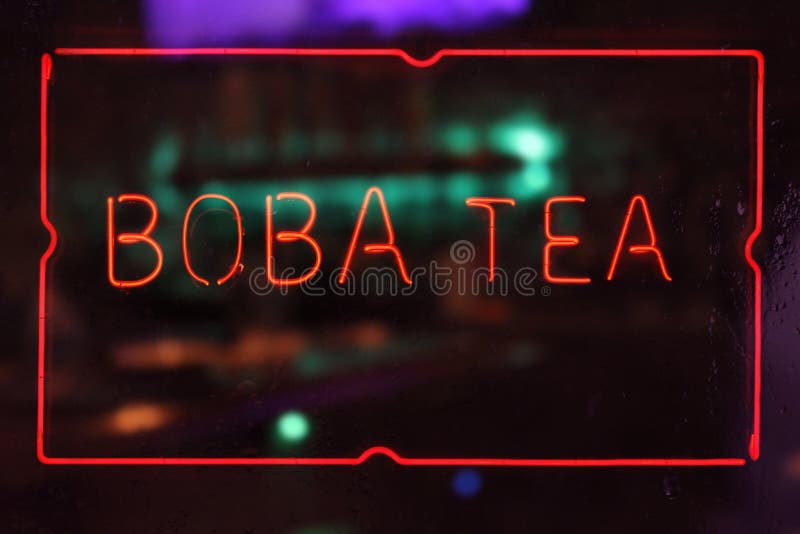 Tapioca Tea or Bubble Tea - Boba is Tawainese for Tapioca Vintage Neon ...
