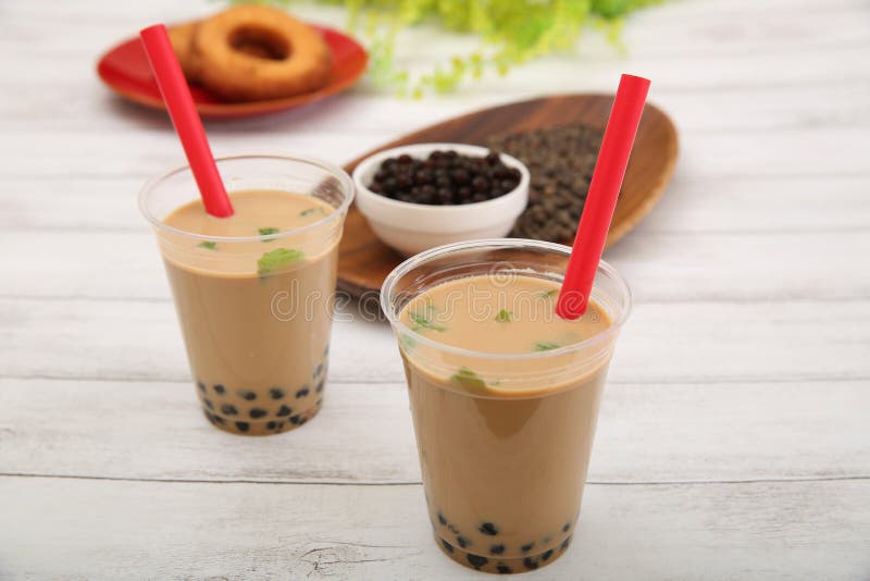 Tapioca Tea and Tapioca Pearl Stock Image - Image of tapioca, asian ...