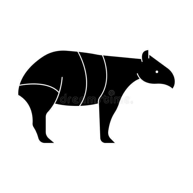 Tapir Isolated Vector Icon that Can Be Easily Modified or Edited Stock ...