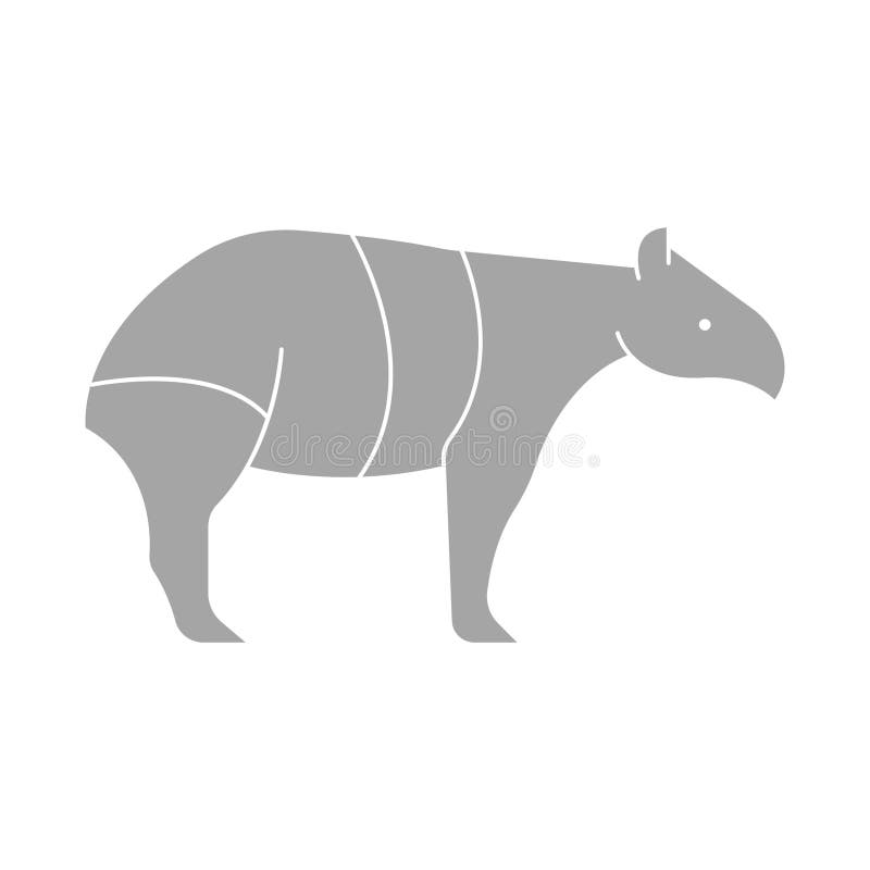 Tapir Isolated Vector Icon that Can Be Easily Modified or Edited Stock ...