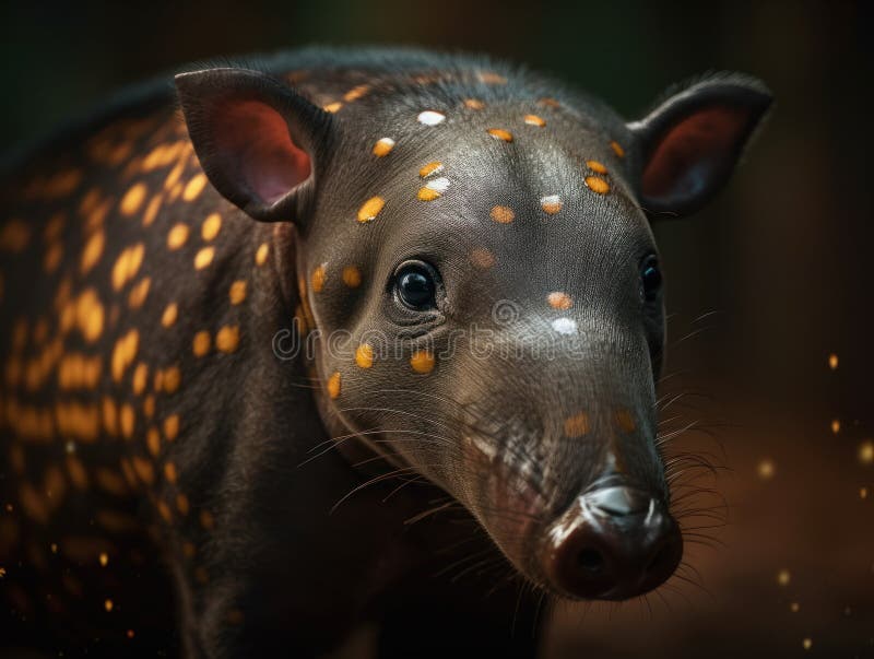 Tapir Portrait Created with Generative AI Technology Stock Illustration ...