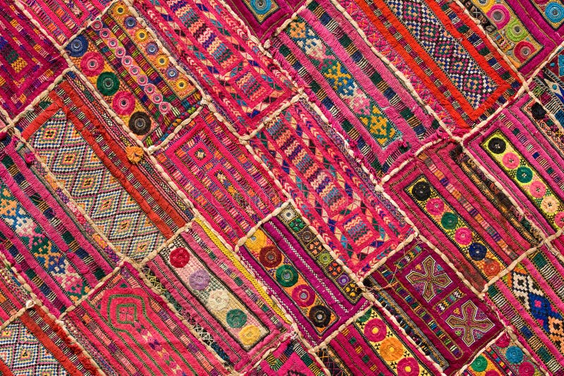 Tapis indien de patchwork photo stock. Image du rapiéçage - 24545718