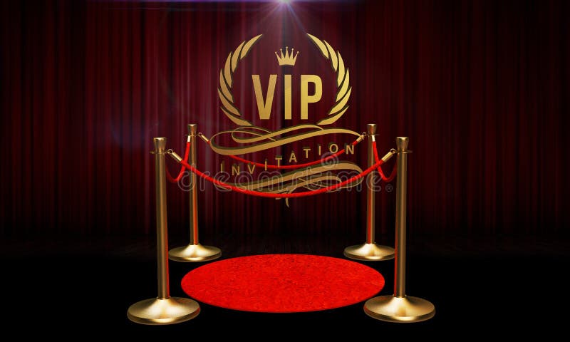 Tapis Rouge Avec Le Signe De VIP Illustration de Vecteur - Illustration ...