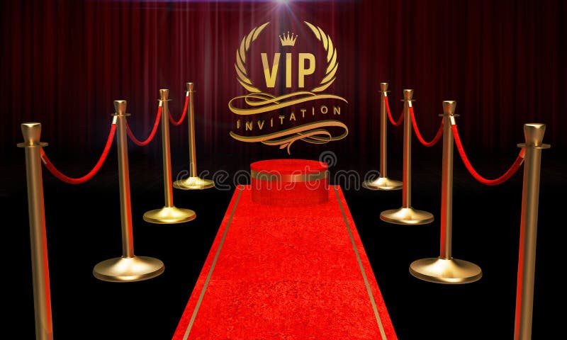 Tapis Rouge, Invitation D'or De VIP Illustration Stock - Illustration ...