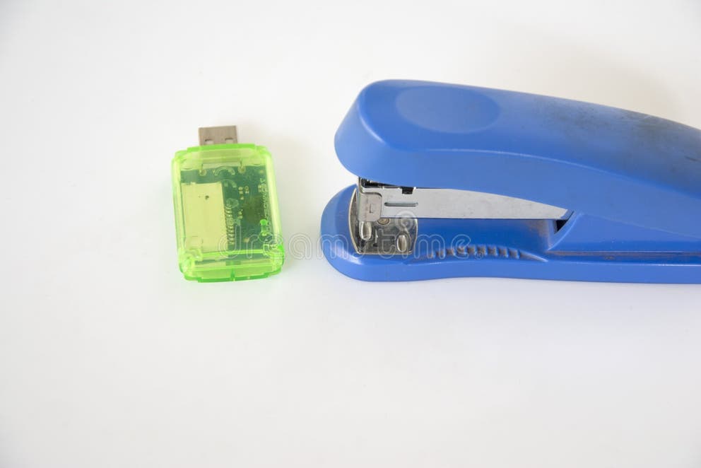 Tapler and card reader stock photo. Image of electronics - 83186264