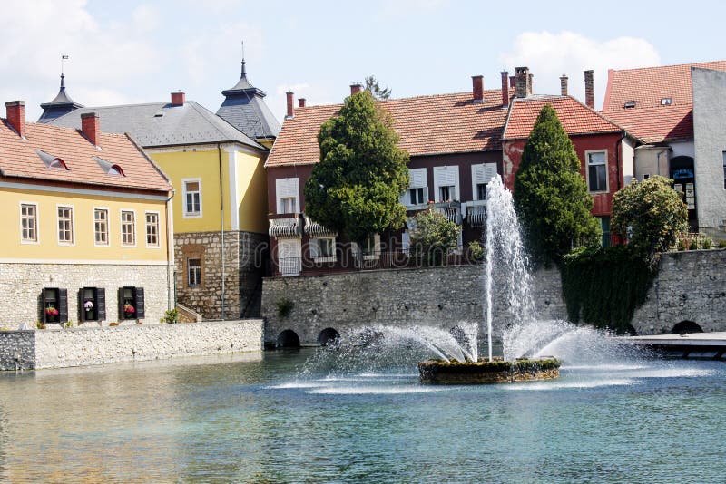 Tapolca fountain stock photo. Image of city, hick, hungary - 7587626
