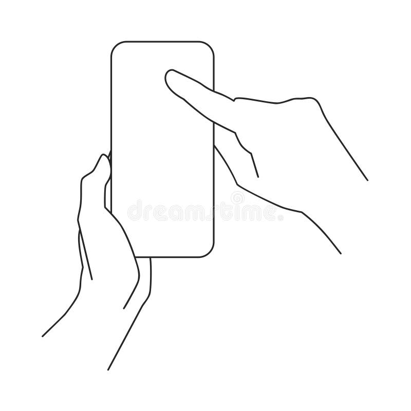 Hand Holding Cell Phone Mockup Vector Stock Photos - Free & Royalty ...