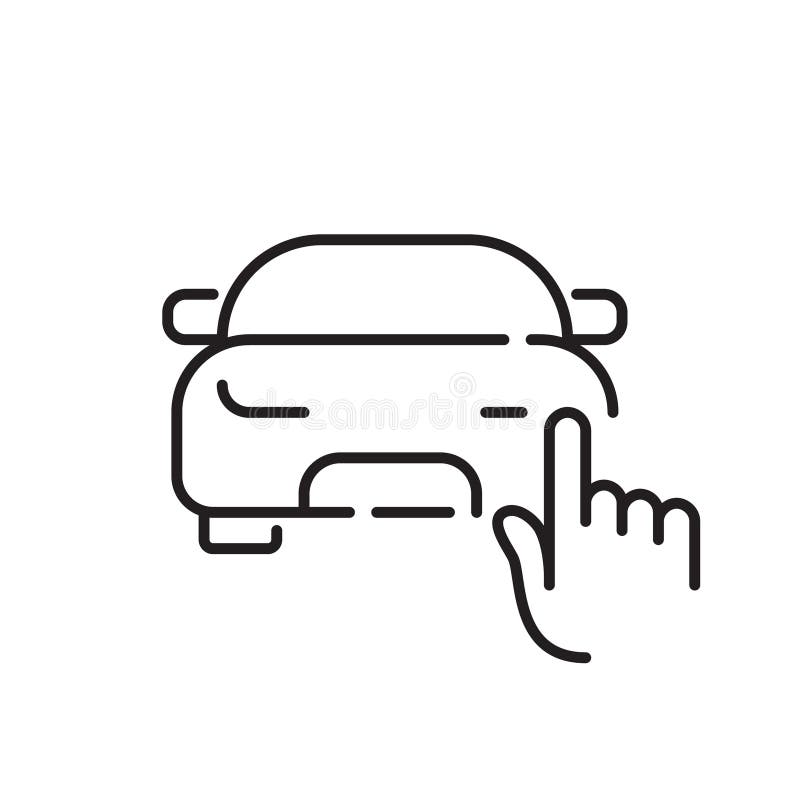 Tapping Finger on a Car. Car Sharing or Taxi App Stock Vector ...