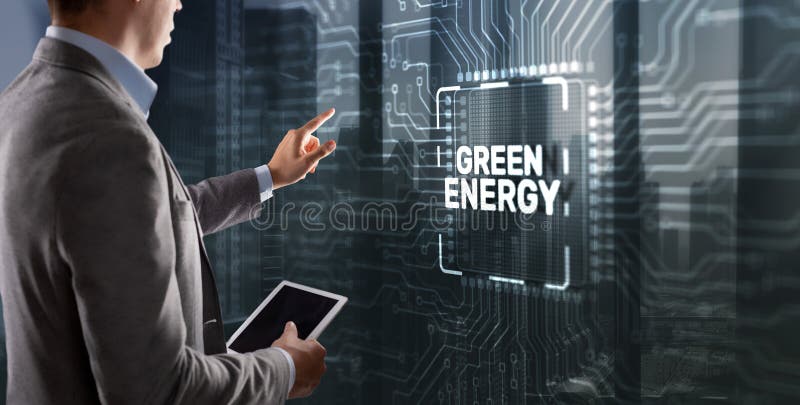 Tapping Inscription Green Energy Saving Concept Stock Photos - Free ...
