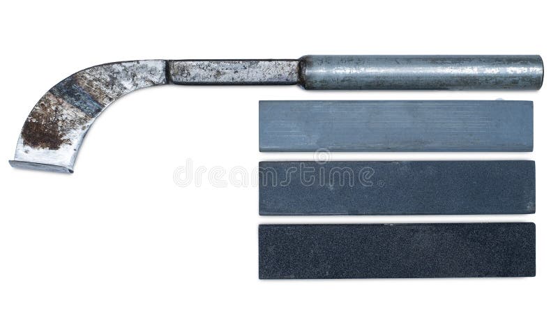 Tapping Knife and Sharpening Stone Stock Image - Image of flat, cutter ...