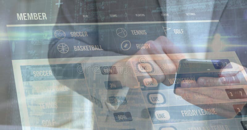 Tapping Mature Businessman Checking Sports Dashboard in Office, with ...