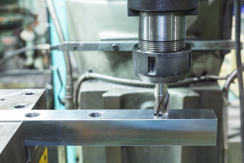 Tapping Metal Box by Machine Stock Photo - Image of instrument, cutter ...