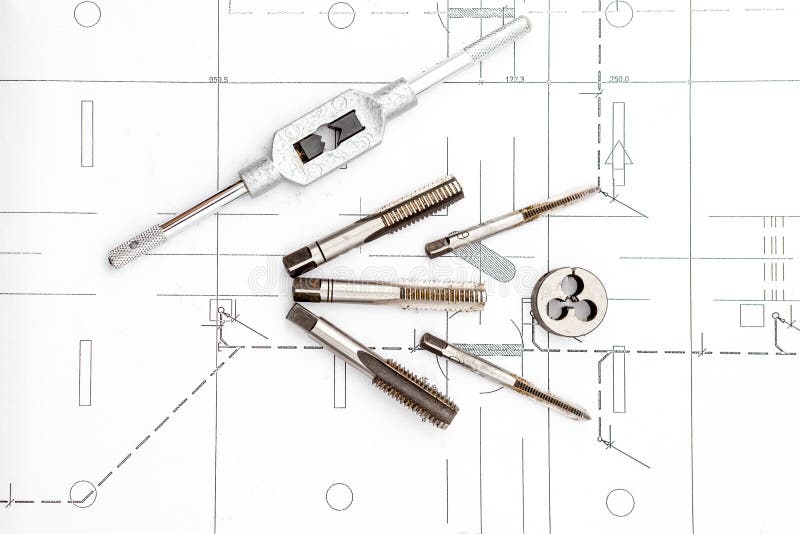 Tapping operation on plan stock image. Image of operation - 65047843