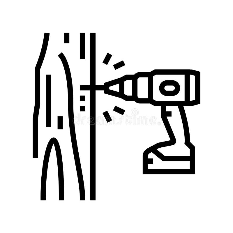 Tapping Trees Line Icon Vector Illustration Stock Vector - Illustration ...