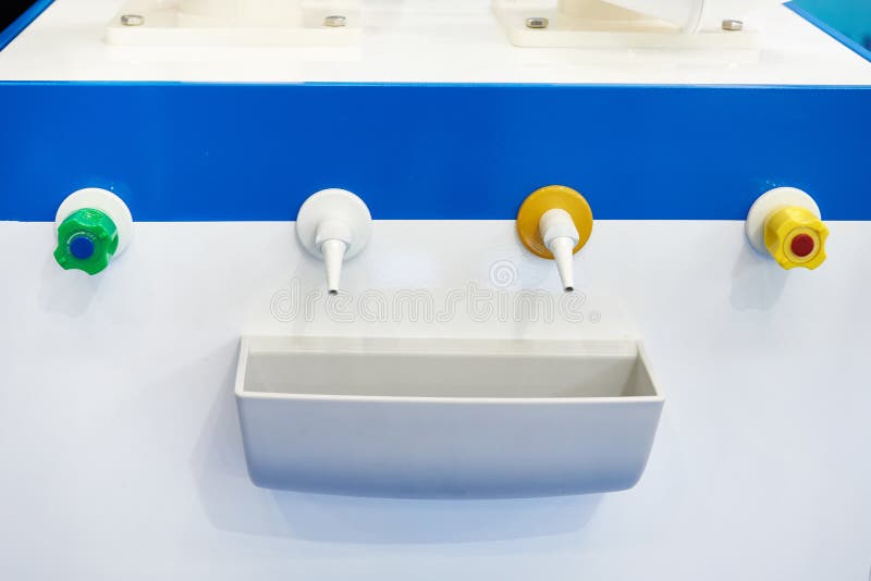 Taps in Chemical Laboratory Stock Image - Image of faucet, interior ...