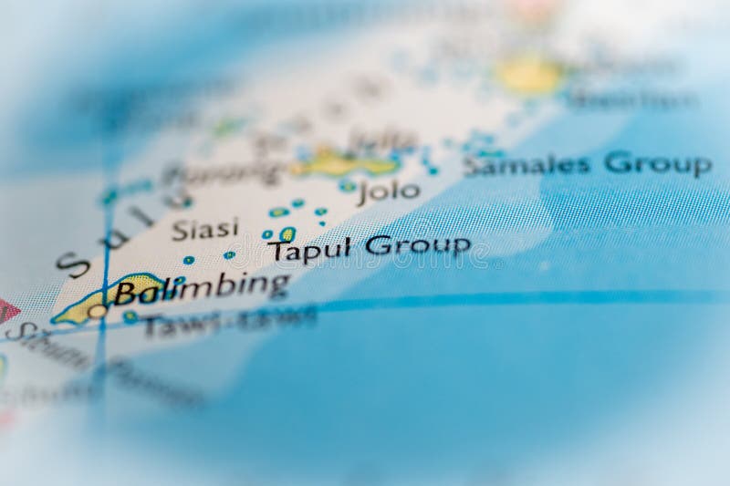 Tapul Group, Philippines Highlighted on a World Map Stock Photo - Image ...