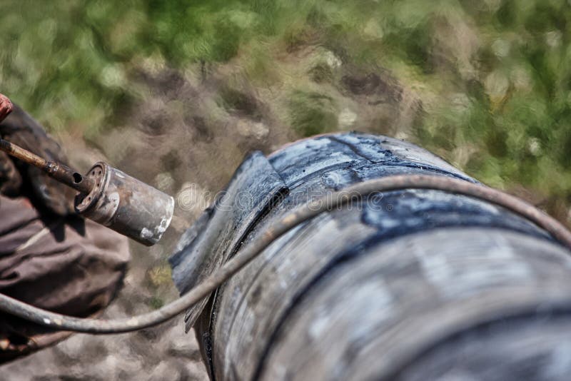 Tar coating stock image. Image of coating, equipment - 19454495