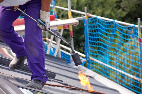 Tar paper stock photo. Image of flamethrower, improvement - 16996276