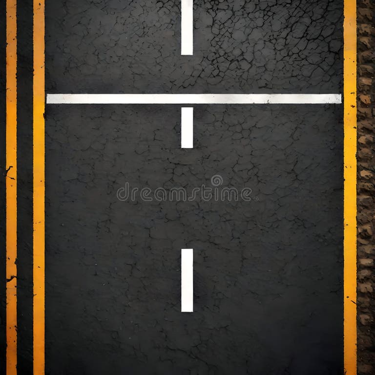 Tar Road with Road Line Markings Background - Ai Generated Image Stock ...