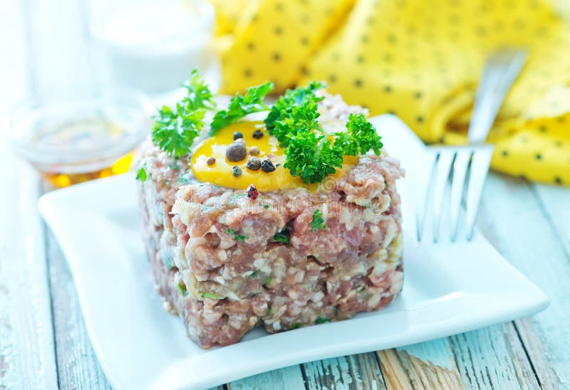 Tar-tar stock photo. Image of plate, dinner, dish, bowl - 53945340