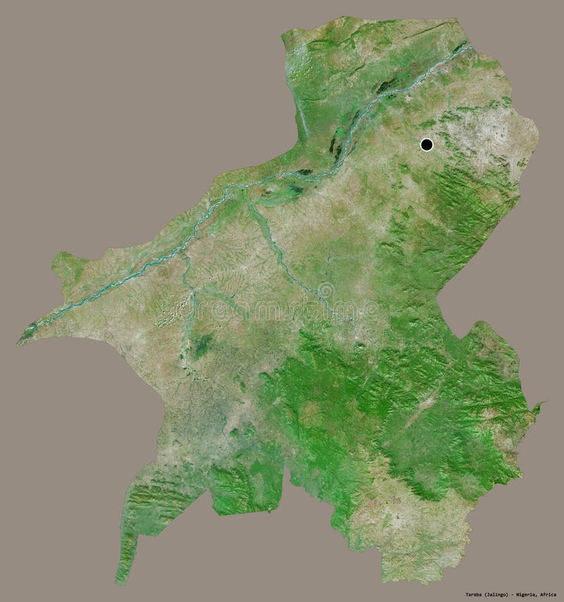 Taraba, State of Nigeria, Zoomed. Administrative Stock Illustration ...