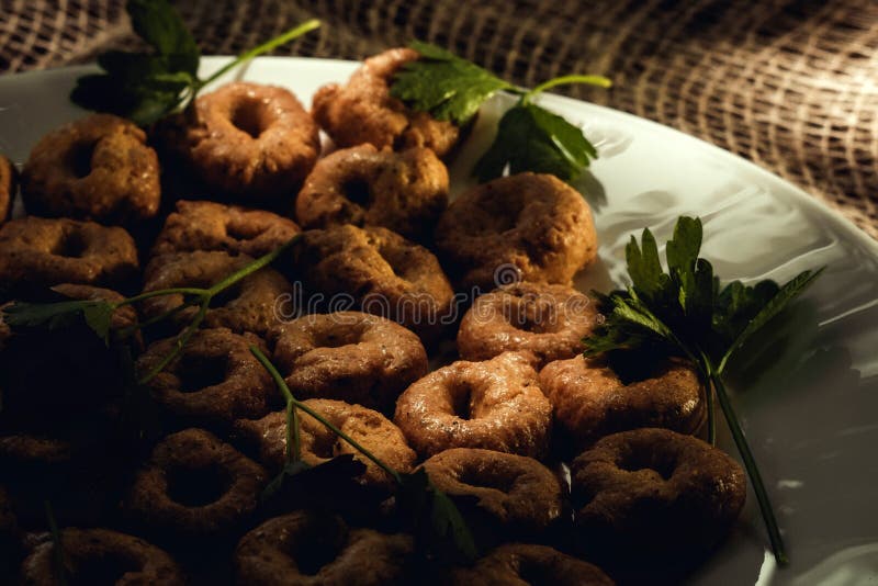 Tarallini Tarallo Taralli Italian Drying Bagels Stock Photo - Image of ...