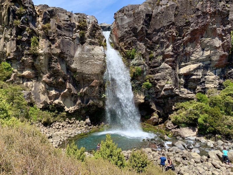 Taranaki Falls, Tongariro NP, New Zealand Stock Photo - Image of ...