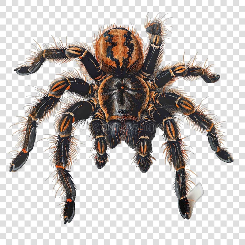 Tarantula Transparent Background Realistic Element Stock Illustration ...