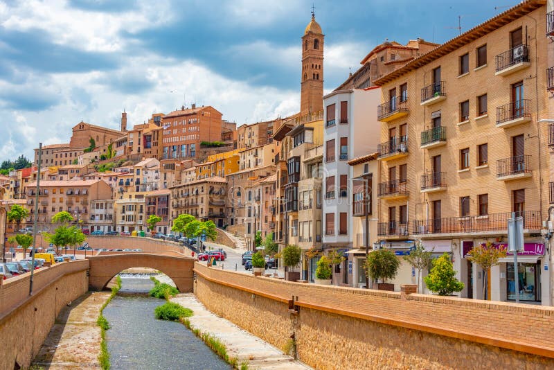 Tarazona, Spain, May 30, 2022: Riverside of River Queiles Runnin ...