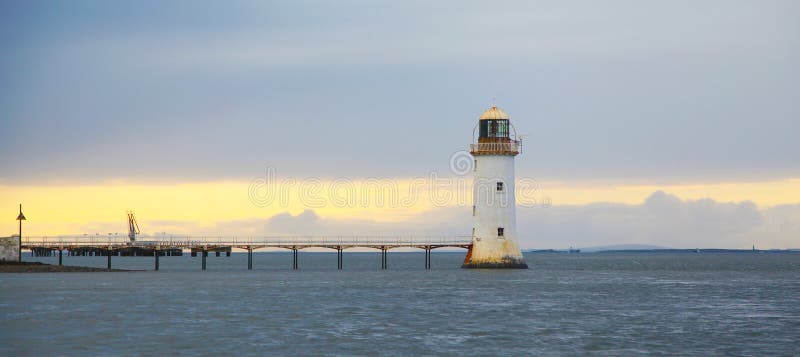 Tarbert Lighthouse on Sunset Stock Photo - Image of sunset, scenery ...