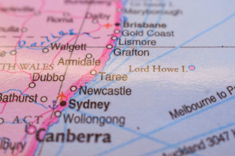 Taree on the World Map-Geo Political Map Stock Illustration ...