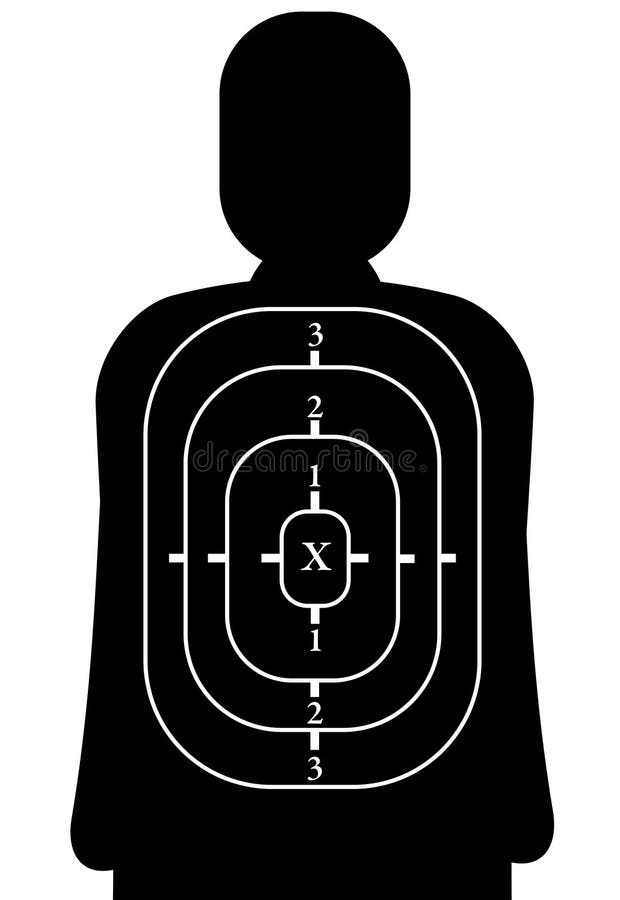Shooting Range - Human Target Stock Illustration - Illustration of ...