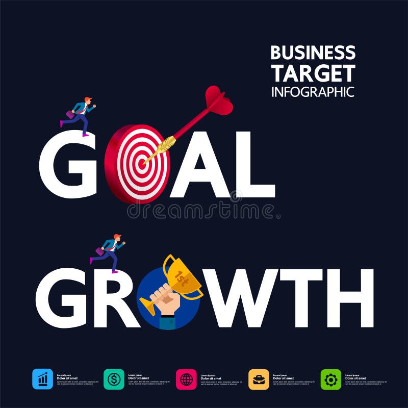 Business and Success Target and Goal Focus Vector Illustration. Stock ...