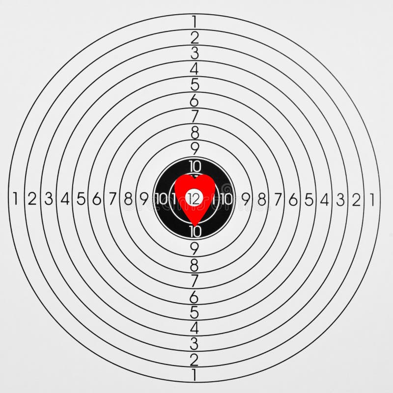 Heart shooting target stock photo. Image of target, square - 33064608