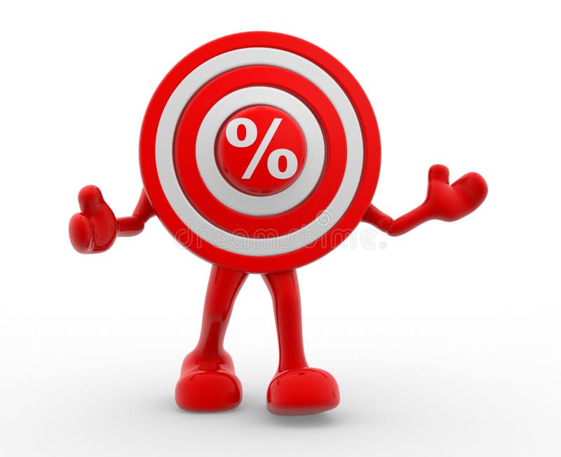 100 Percent Arrows in Targets Perfect Score Stock Illustration ...