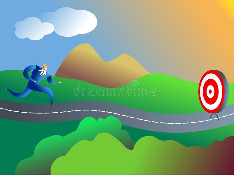 On target stock illustration. Illustration of energy, adult - 432089