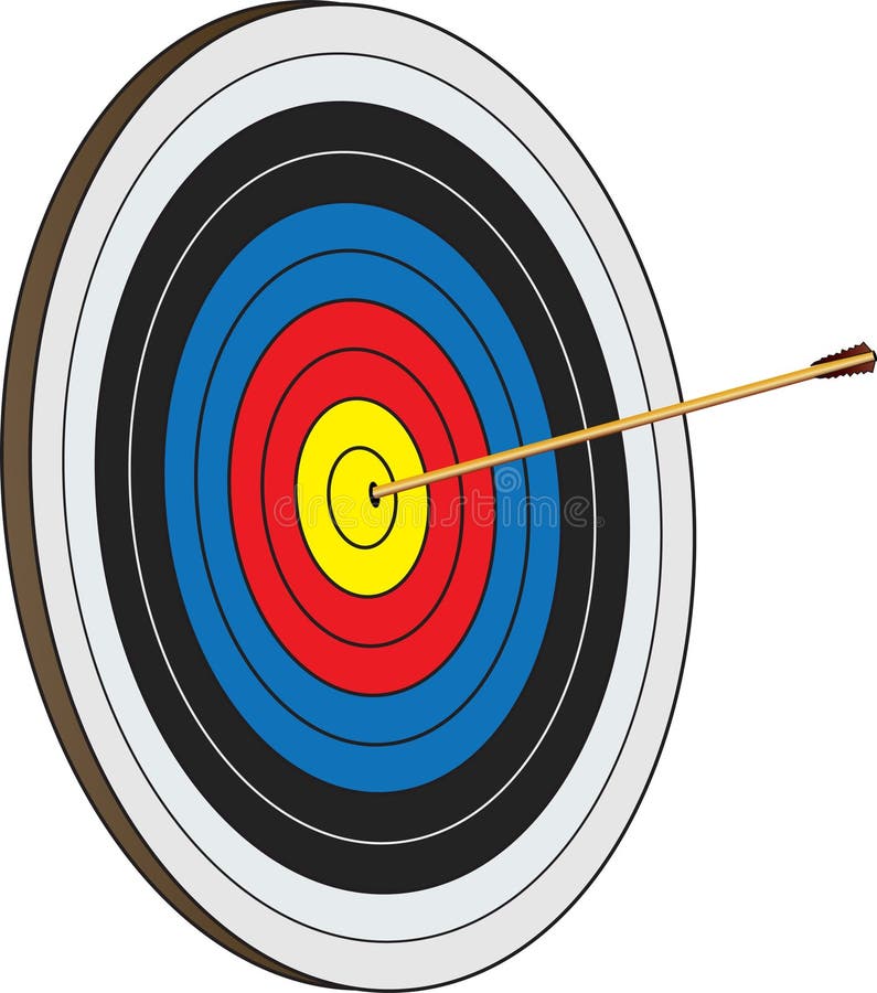 Stencil of Bow, Arrows and Targets Stock Vector - Illustration of ...