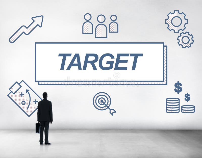Target Accomplished Reached Goals Graphic Concept Stock Photo - Image ...