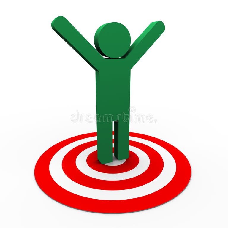 Target achieved stock illustration. Illustration of achieved - 23422229