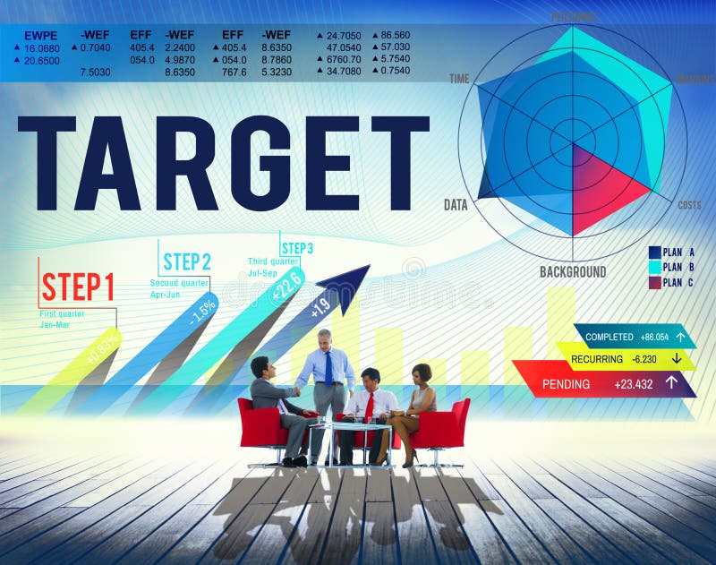 Target Achievement Goal Success Aspiration Concept Stock Photo - Image ...