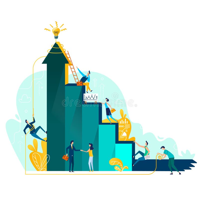 Target Achievement and Teamwork Business Concept Stock Vector ...