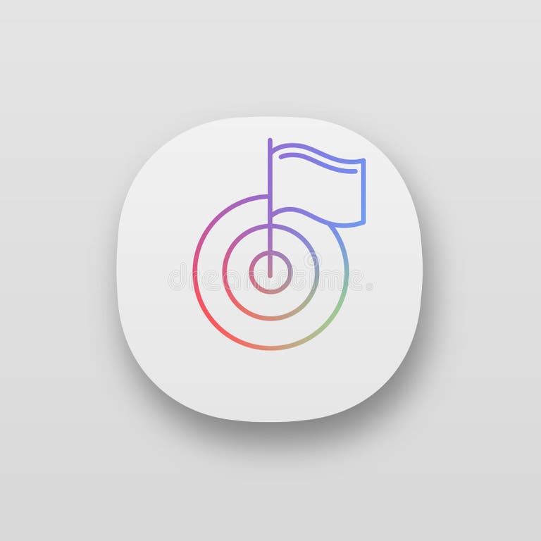 Target, aim app icon stock vector. Illustration of graphic - 175560010