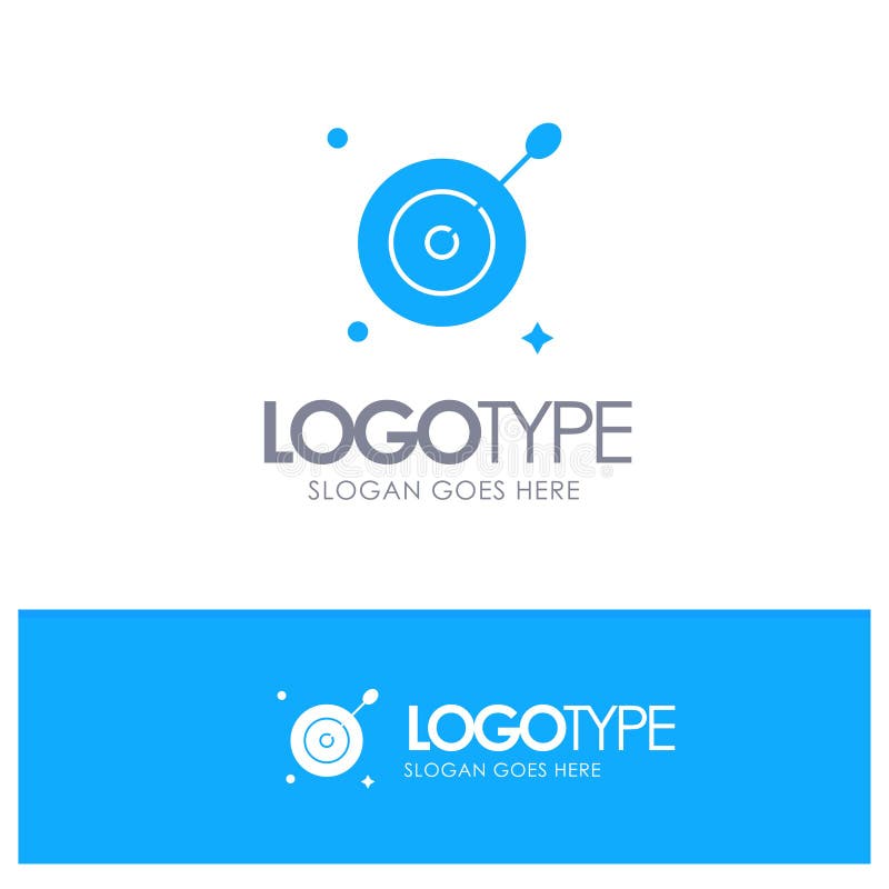 Target, Aim, Arrow Blue Solid Logo with Place for Tagline Stock Vector ...