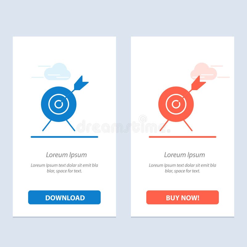 Target, Aim, Goal Blue and Red Download and Buy Now Web Widget Card ...