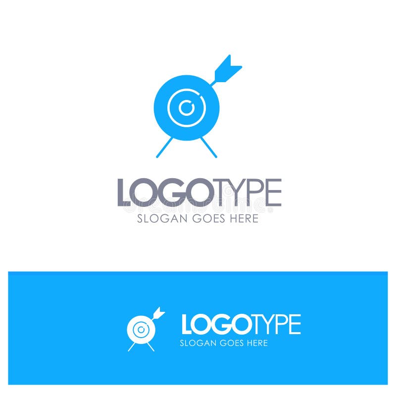 Target, Aim, Goal Blue Solid Logo with Place for Tagline Stock Vector ...